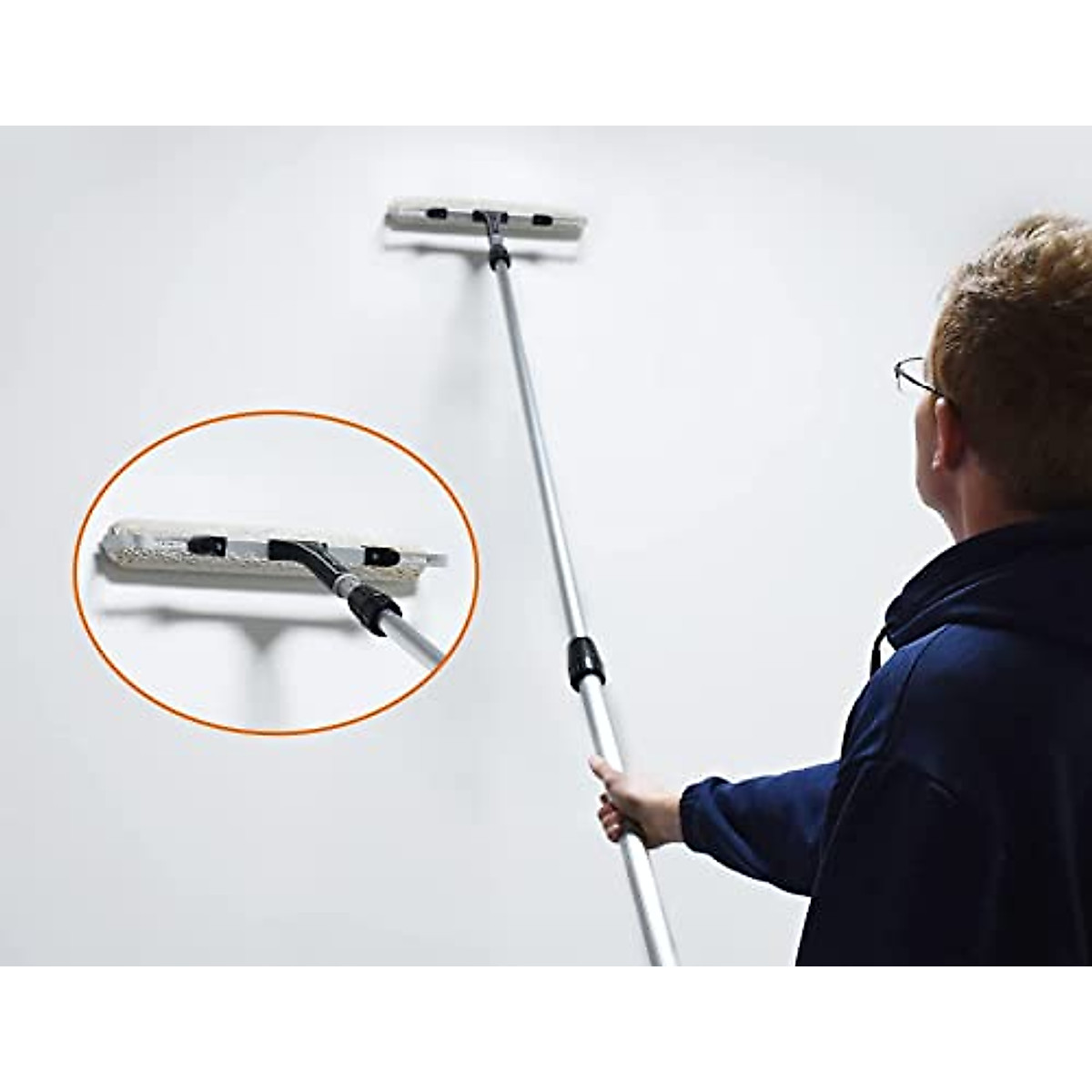 ROLLINGDOG 18 Inch Paint Roller Covers -18 Microfiber Paint Rollers for Ceiling,Wall,Floor,Decks Painting (Pack of 3, 3/8" Nap)