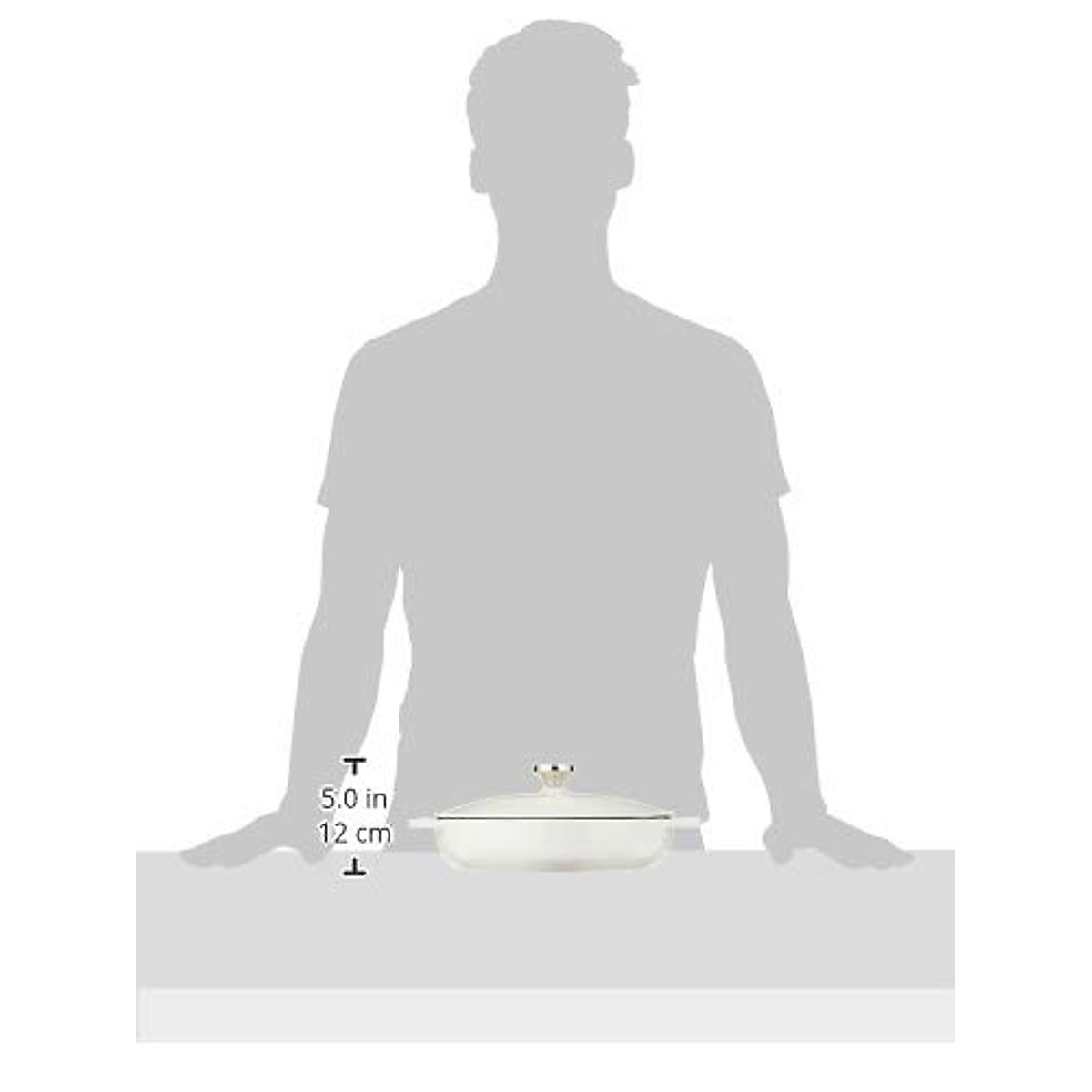 Lodge 3.6 Quart Enameled Cast Iron Oval Casserole With Lid– Dual Handles – Oven Safe up to 500° F or on Stovetop - Use to Marinate, Cook, Bake, Refrigerate and Serve – Oyster White