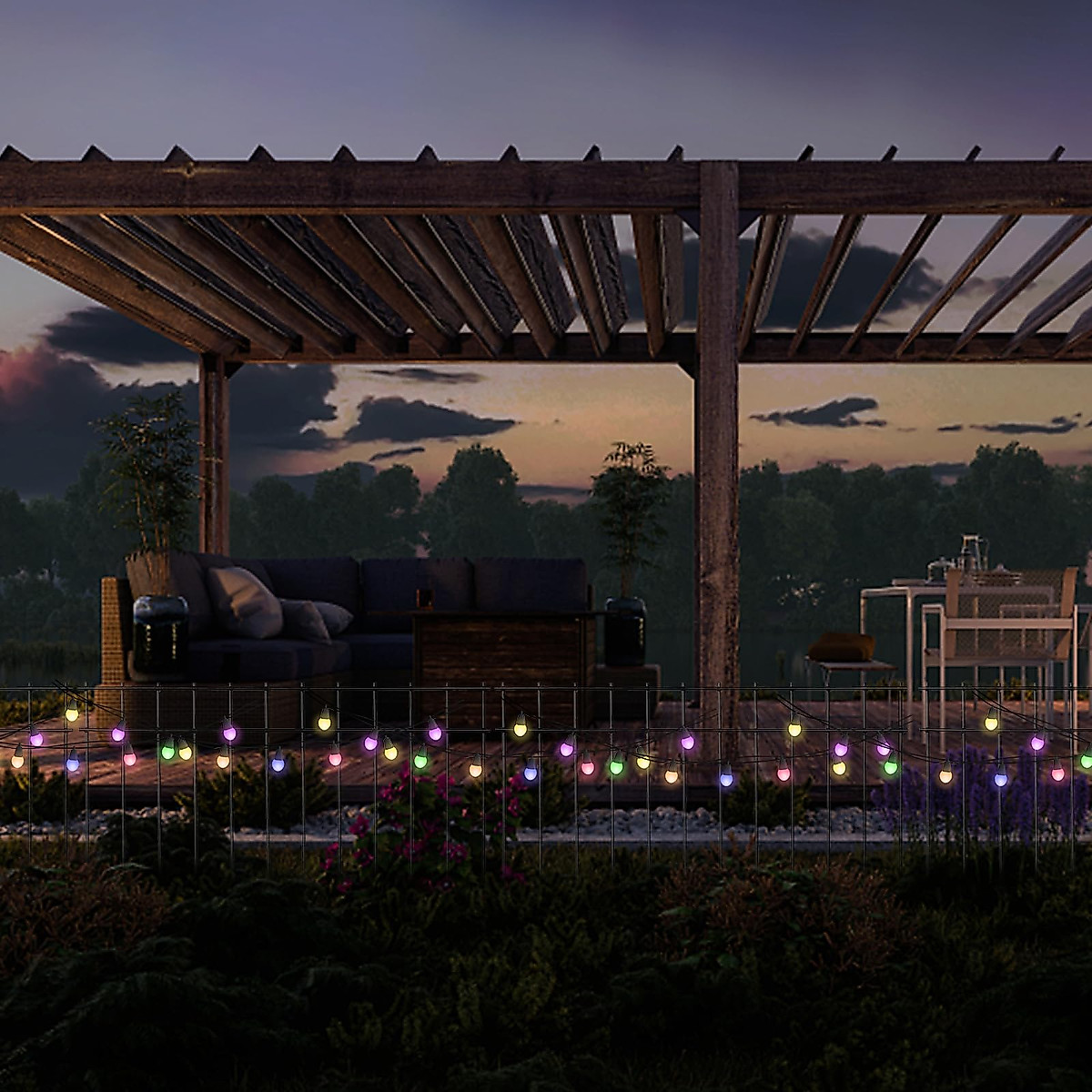 KIMORE 10 Pack Animal Barrier Fence, 24x15IN No Dig Fence Underground Decorative Garden Fencing, Rustproof Metal Wire Garden Fence Border,Dog Rabbits Blocker Fence for Outdoor Yard