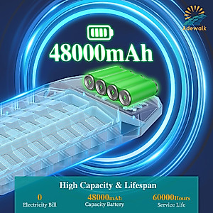 Adewalk 5000W Large Solar Street Light, Commercial Solar Street Lights Outdoor Dusk to Dawn, Solar Lights Outdoor with Motion Sensor and Remote Control, Solar Parking Lot Lights for Yard and Suburbs