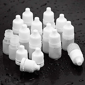 Hslife 100pcs Plastic Dropper Bottles 2ML Empty Squeezable Liquid Dropper Bottle with Cap for Home and Travel
