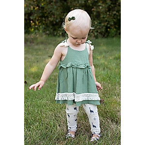 Baby Wisp 5 pc Tiny Hair Bows Newborn Infant Toddler Baby Girl Hair Accessory Hair Clips Gift Set - Sand Castle