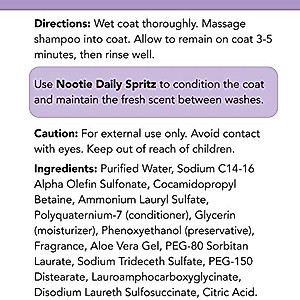 Nootie - Pet Shampoo for Sensitive Skin - Revitalizes Dry Skin & Coat - Natural Ingredients - Soap, Paraben & Sulfate Free - Cleans & Conditions 16 oz