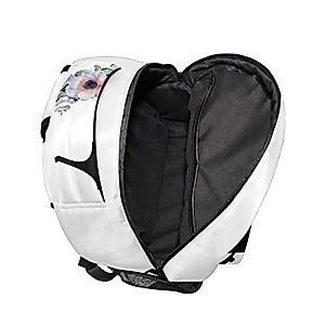 TropicalLife Letter A with Flower Backpacks Bookbag Shoulder Backpack Hiking Travel Daypack Casual Bags