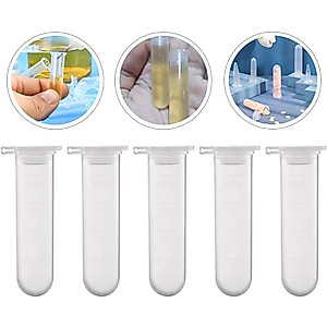 Arteya 5ml Microcentrifuge Tubes 200PCS,Centrifuge Tubes with Attached Lid, Round Bottom Transparent Micro Centrifuge Sample Bottle Vials Container for Lab,Plastic Lab Snap Tubes,Clear Graduation