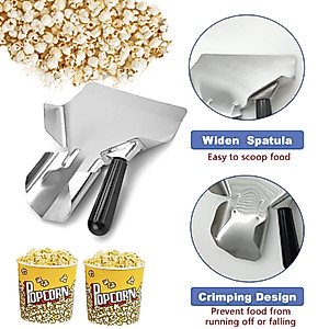 Joyangy French Fry Popcorn Scoop Scooper, Stainless Steel Popcorn Scoop, Quick Fill Tool for Chip Popcorn Bagger Bags, Multipurpose Utility Scooper for Popcorn Machine Ice Candy Snacks Desserts