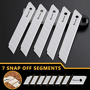 Cool Hand Snap Off Utility Knife Blades 18mm 10-Pack，Quality Zirconia Ceramic, Sharper, Replacement Blades for Box Cutter/Utility Knife, 3.94'' x 0.71'' x 0.025''