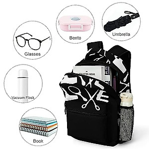 Hairdresser Hairstylist Love Barber Tool Backpacks Cute Shoulder Bag Laptop Bags Work Travel Causal Daypack Gift