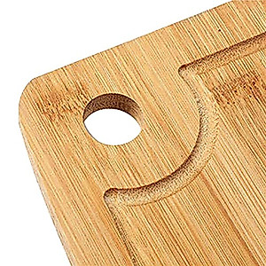 NEIDE Chopping Block Wood Healthy and Environmentally Friendly Bamboo Cutting Board Hanging Hole 3 Sizes Accessories Tool-30X20CM (Size : 28X18CM)