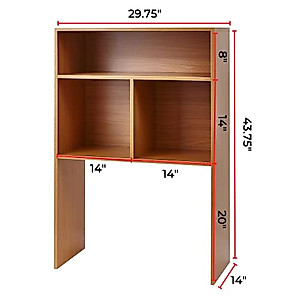 Yak About It® Extra Depth Cube Dorm Desk Bookshelf - Beech