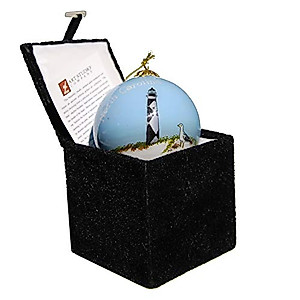 Art Studio Company Hand Painted Glass Christmas Ornament - North Carolina State Images