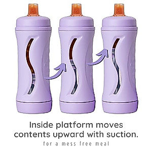 Subo Baby Food Bottle | No Mess Baby Toddler Self Feeder | Squeeze Free Design for Purees, Smoothies, Yogurt, Oatmeal, or Thickened Liquids | Reusable Silicone Washable Cup (Lavender)