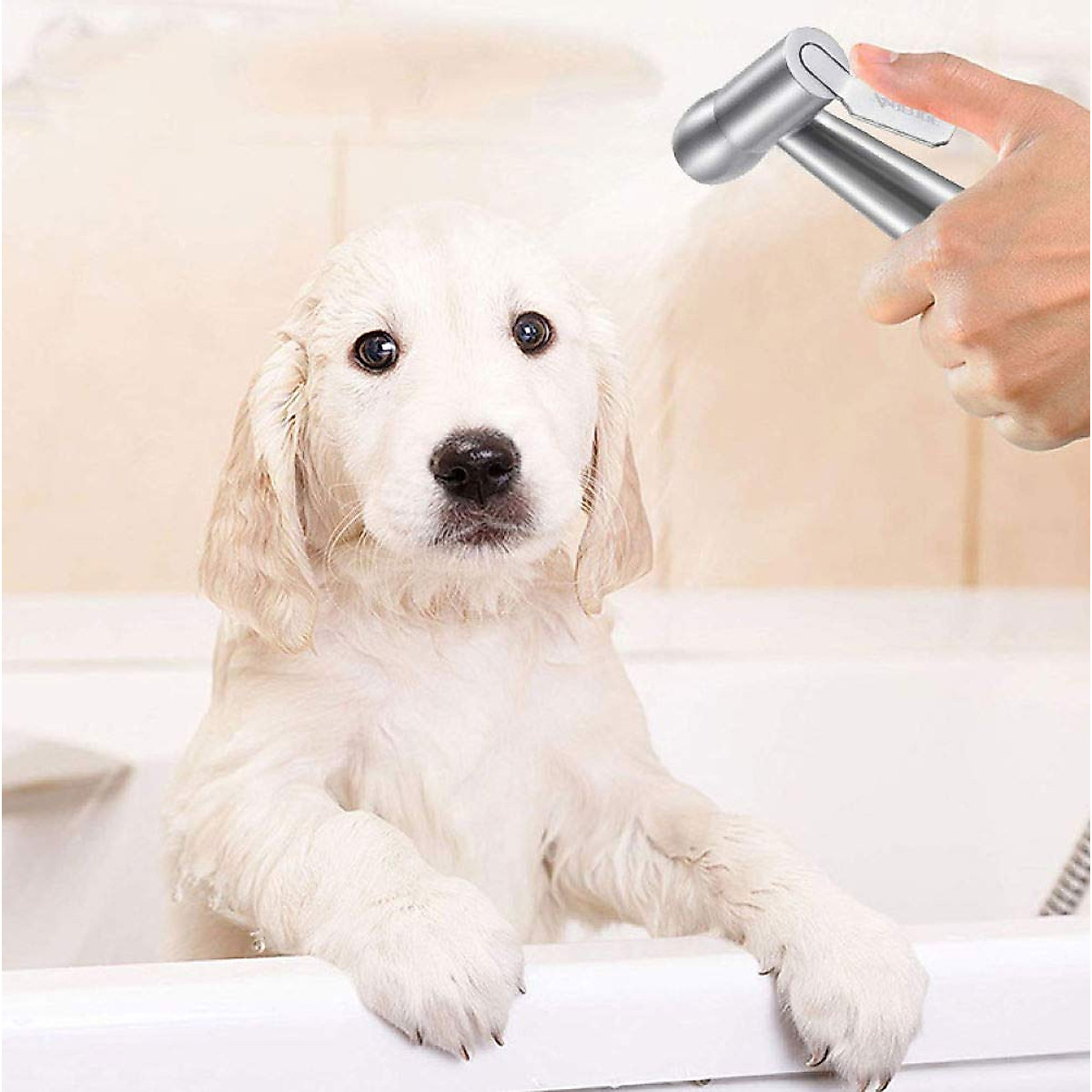 HandHeld Bidet Sprayer for Toilet. Multipurpose Rear Washing/Feminine Hygiene/Pet Bathing/Baby Cloth Diaper Sprayer. Brushed Stainless Steel Sprayer, Easy Install and Saves on Toilet Paper.