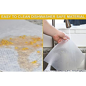 Clear Refrigerator Liners for Shelves Washable – 9 pc Customizable Washable Refrigerator Liners, Shelf Liners for Glass Shelves