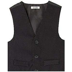 Calvin Klein Baby Boy's 4-Piece Formal Set, Includes Dress Shirt with Bow Tie, Suit Vest & Dress Pants, Black Performance