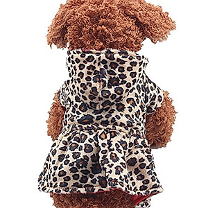 Cotton Clothes Hoodie Puppy Pet Tops Dress Dogs Leopard Pet Clothes Chihuahua Puppy Dog XXL/XXXL Crash Tested Dog for Car