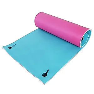 HOMCOM 10' x 5' Floating Mat, 3-Layer Lily Pad Swimming Pool Floating Water Mat, Thick and Durable Water Activities Mat for Lake, Oceans