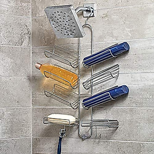 iDesign Steel Hanging Shower Caddy, The Verona Collection – 25” x 14” x 4”, Silver