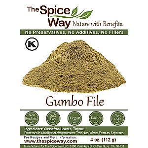 The Spice Way Gumbo File - (4 oz) Made with premium ground Sassafras tree leaves