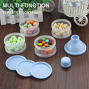 Accmor Formula Dispenser On The Go, 4 Compartments Stackable Formula Container for Travel, Baby Milk Powder Kids Snack Container, BPA Free ﻿