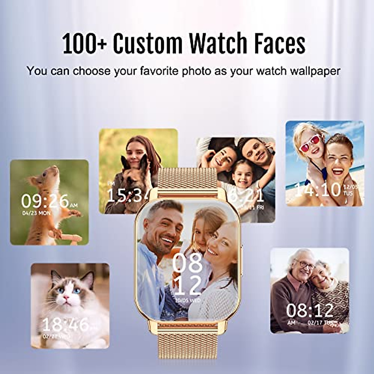 Narcid Smart Watch 1.85' inch for Men Women, Smartwatch with Call Receive/Dial, SpO2 Heart Rate/Sleep Monitor, Fitness Tracker Pedometer 23 Sport Modes for iOS & Android Phones