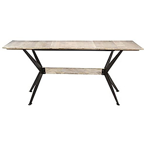 ULUYYUC Dining Table 70.9"x35.4"x29.9" Solid Mango Wood,Multifunctional Party Table Kitchen Tables Living Room Furniture Outdoor Table for Living Room, Kitchen, Backyard, Wedding