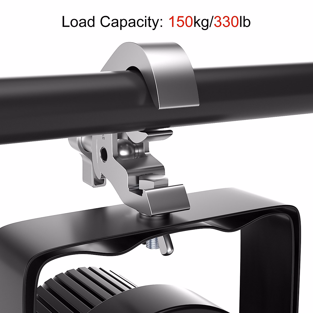 MFL. Heavy Duty Truss Clamp, 330 lb Aluminum Alloy DJ Light Clamps, Fits 1.5-2.0 Inch Truss for Stage Lighting Projector Par Lights, TUV Certificated ID: 50393001, Silver, Pack of 4