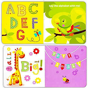 Fisher-Price "My First Books Set of 4 Baby Toddler Board Books (ABC Book, Colors Book, Numbers Book, Opposites Book)