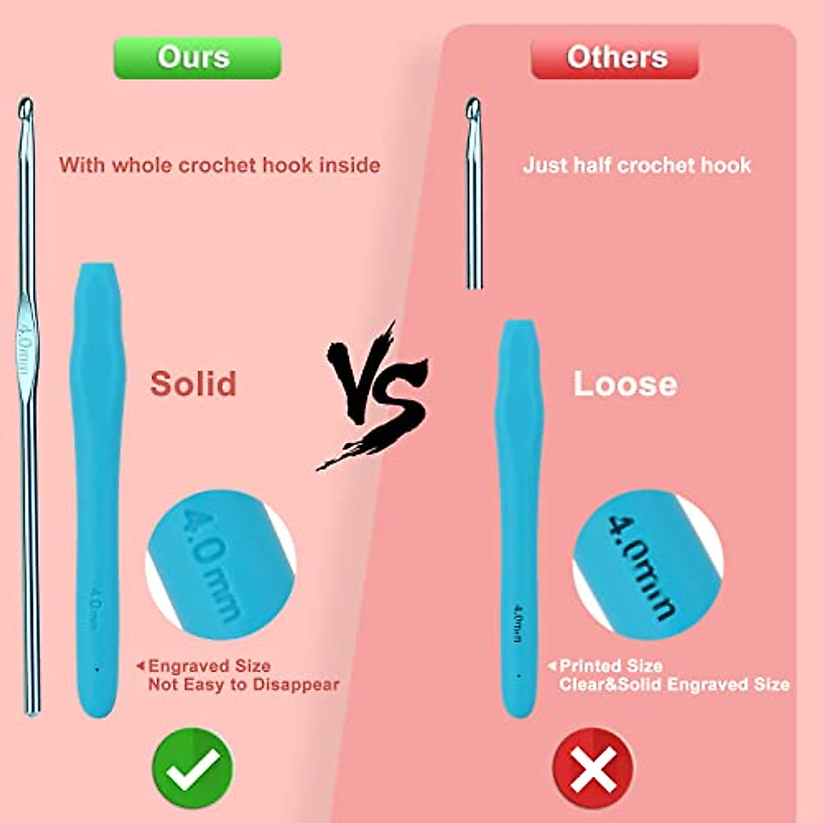 Aeelike Crochet Kit for Beginners Adults, Crochet Kits Include Yarn, Ergonomic Crochet Hooks 2.0-6.0 mm, Lace Steel Needles 0.6-1.9 mm and Case, 59pcs Crochet Starter Kit for Beginners Kids