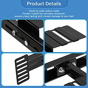 Headboard Brackets Kit for Adjustable Bed Base, Headboard Wall Mounting Brackets, Footboard Attachment for Bed Metal Frame, Headboard Extension Adapter Kit for Twin Full Queen King Size Bed