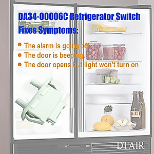 DTAIR DA34-00006C Refrigerator Door Switch Replacement for Samsung Refrigerator DA34-00006D DA34-00048A AP4136952 PS4138718