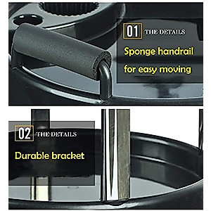 Medical Cart Household Utility Carts Trolley, Lab Cart Round Beauty Salon Cart with Universal Wheel, 4 Tier Hairdresser Utility Cart, Mobile Trolley with Hair Dryer Ho