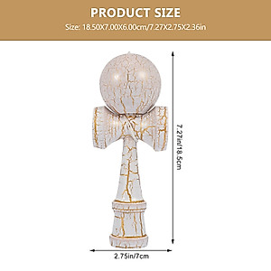 Kisangel Wooden Kendama Ball Toy Kendama Cup Toy Wooden Catch Game Japanese Traditional Wooden Toy Hand- Eye Coordination Toy (White)