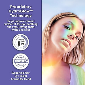 Rohto Optic Glow Redness Reliever, Whitening, Lubricant Eye Drops, 0.4 fl oz Bottle