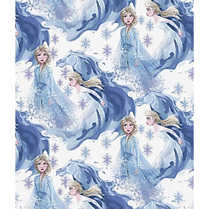Disney Frozen Cotton Fat Quarter - Elsa in Her Element (Great for Quilting, Sewing, Craft Projects, Throw Pillows & More) 18" x 22" Fat Quarter (Pack of 2)