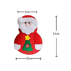 DegGod 8Pcs Christmas Tableware Holders Set, Santa Claus Elk Knife and Fork Bags Covers for Xmas New Year Party Dinner Table Decorations Ornaments (Elf)