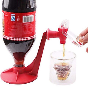 YQkoop 2 Liter Beverage Dispenser, Drink Dispenser for Carbonated Drinks, Coke Soda Drink Dispenser Bottle Upside Down Drinking Fountains for Party Home Bar, Plastic Hand Pressure Type Drink Tool