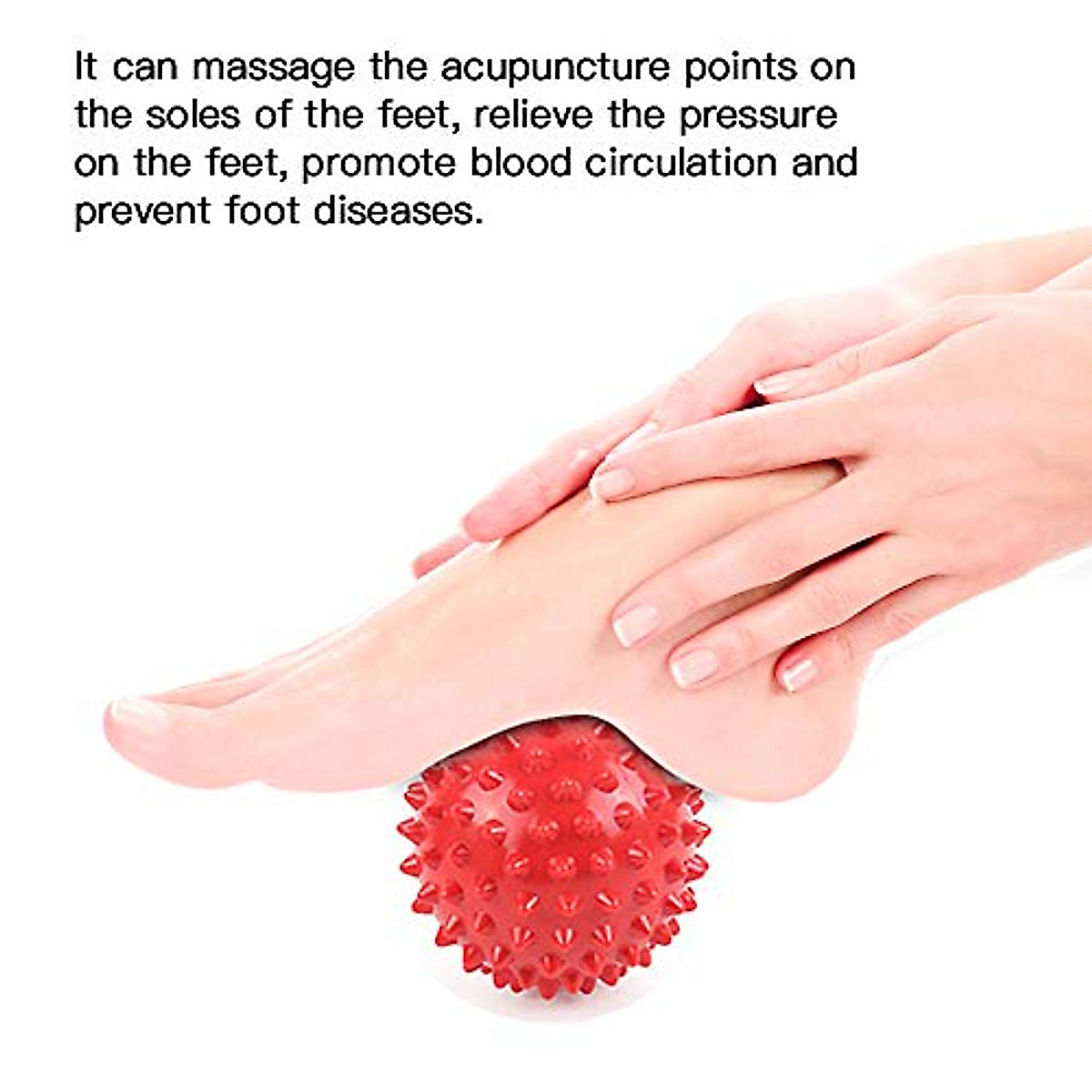 New Plantar Fasciitis Night Splint, Adjustable Brace Support Night Splints for Right or Left Foot Support Sleep/ Arthritis/ Tendonitis/ Dorsiflexion/ Heel Calf Stretcher and Spiky Massage Ball (Black & Red)