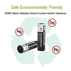 EEMB 4Pack ER14505 AA 3.6V Lithium Battery Li-SOCL₂ Non-Rechargeable Battery SB-AA11 LS14500 TL-5903 SL-360 S7-400 ER14500 for Sensor Water Electricity Meter Gas PLC Facility Equipment Spare Battery