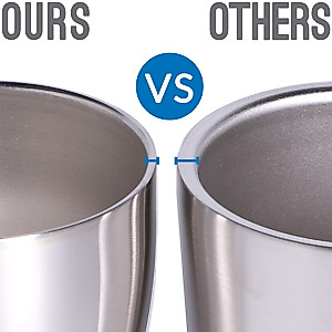 Cupture Double Walled Vacuum Insulated Pint Cup/Beer Mug - 16 oz (Chrome)