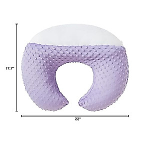 DONOMILO Minky Dots Nursing Pillow Cover, Case Plush Breathable Breastfeeding Pillow Slipcover Fits Nursing Pillow, Super Soft Snug Positioners for Baby Boy Baby Girl (Lavender)