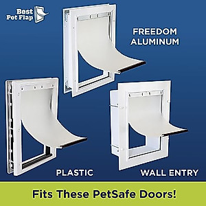 Best Pet Flap Medium Non PVC Compatible w/PetSafe PAC11-11038 - 8 1/8" x 12 7/8" Longer Lasting, Most Energy Efficient, Less Shrinkage, BPA Free