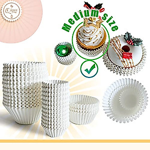 1000pcs White Cupcake Liners Muffin Linner No Smell, Food Grade Baking Cups（Standard Size）qiqee