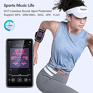Mp3 Player with Bluetooth 5.0, Tengsen 4.0" Touchscreen 16GB HD Video MP3 Mp4 Music Player with Speaker,Portable HiFi Sound with FM Radio, Voice Recorder, E-Book, Sport Pedometer,Support 128G TF Card