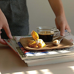 KINTO Nonslip Rectangular Willow Tray, 14.2 inch, Set of 6