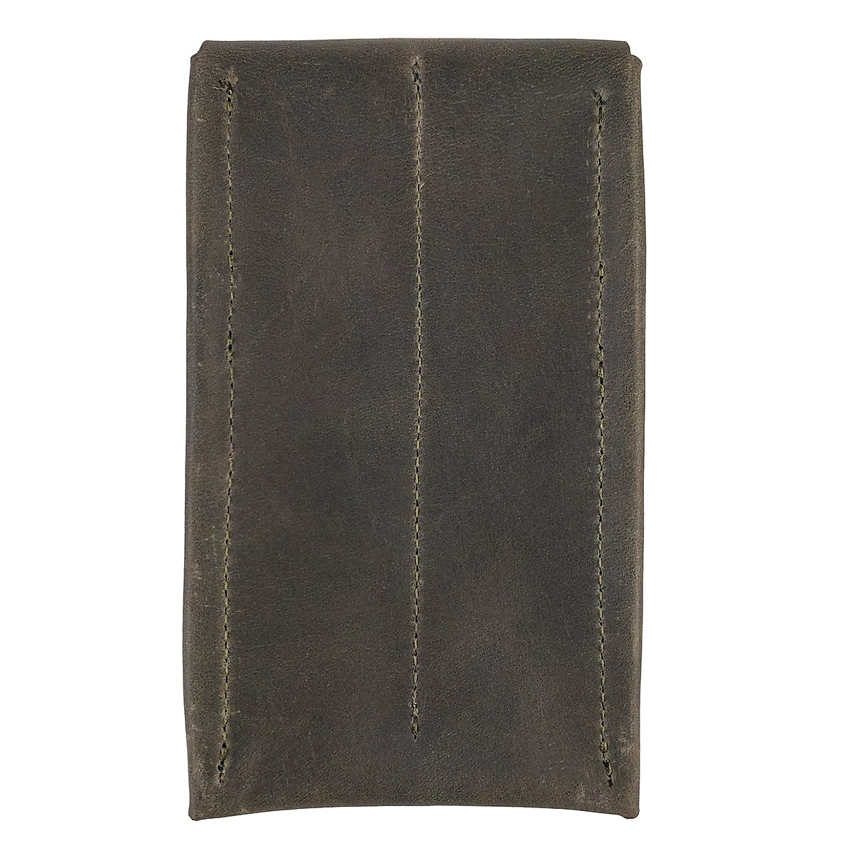 Leather Worx, Double Pen Case Handmade from Full Grain Leather (Dark Jade)