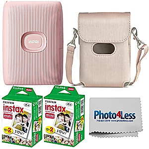 Fujifilm Instax Mini Link 2 Smartphone Printer Soft Pink | 40 Exposures | Case 16767208