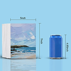 Simetufy 42 Pack 5x7 Inch Canvas Boards for Painting,10 oz Pre-Primed Canvas Panels Acid-Free 100% Cotton Small Canvases Blank Flat Canvas for Acrylics Oil Watercolor Paints