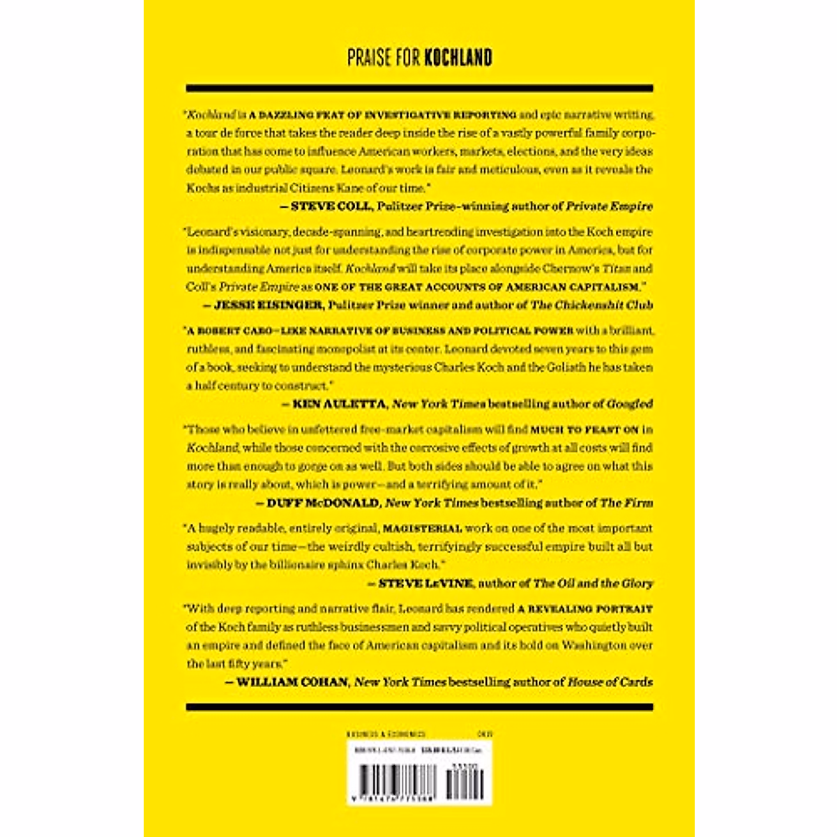 Kochland: The Secret History of Koch Industries and Corporate Power in America