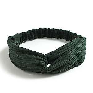 QandSweet Women and Little Girl's Stretchy Headbands Teens Cross Hairband for Fashion Shampoo Sports 8 Pack (8 Colors, Girl Head 40-52CM)